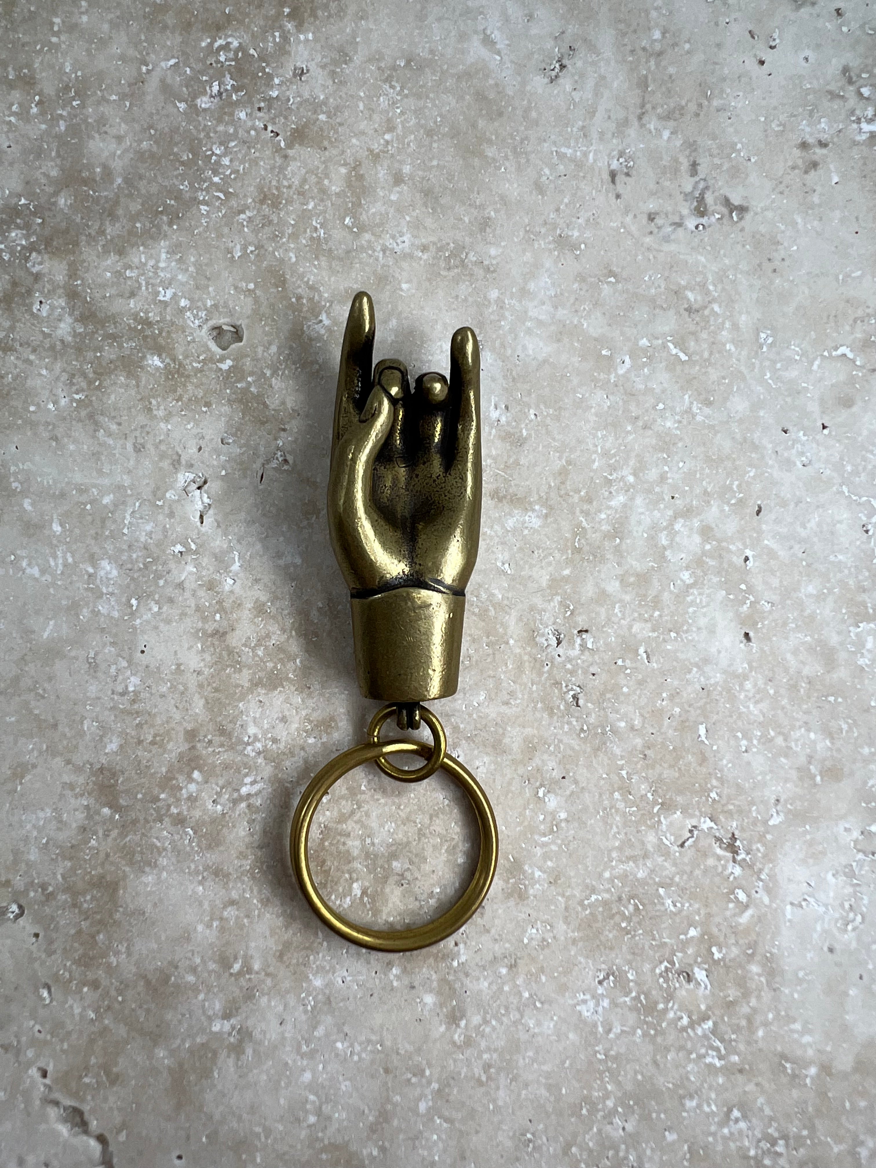 Brass Mudra hand keyring - A symbolic, ritualistic gesture in Ayurveda ...
