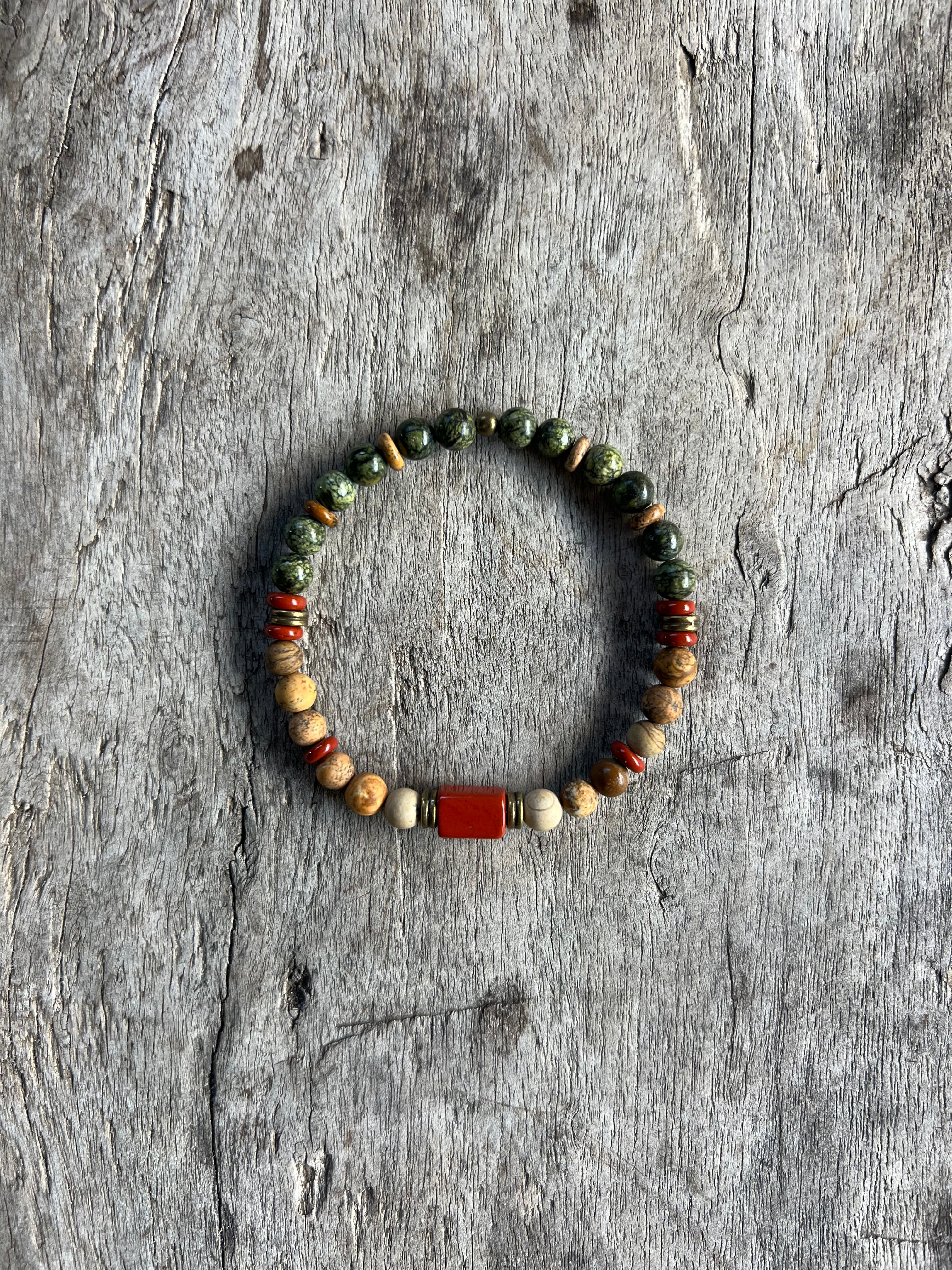Petra Bracelet - Picture Jasper / Serpentine / Jasper – Atlas Homme