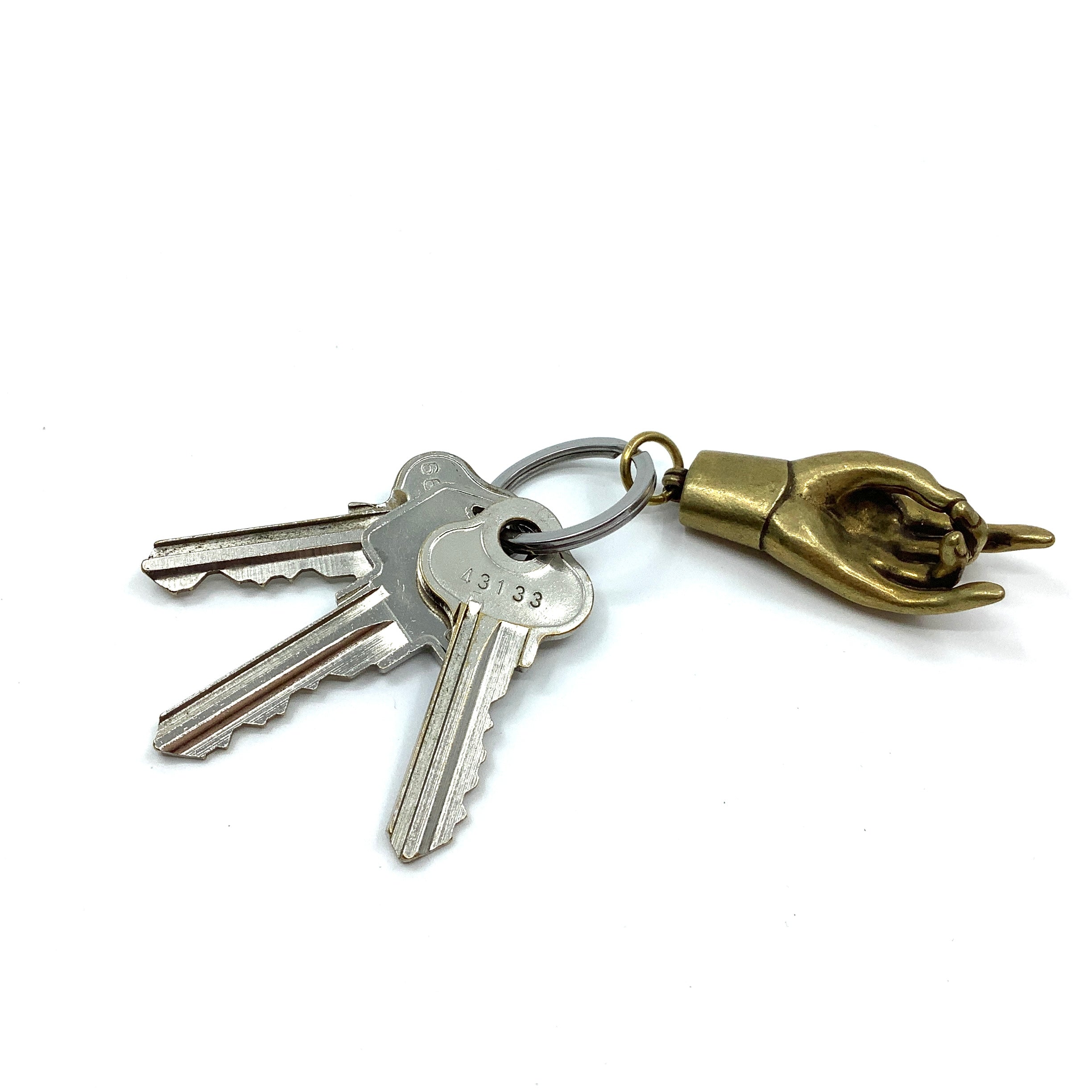 Brass Mudra hand keyring - A symbolic, ritualistic gesture in Ayurveda ...